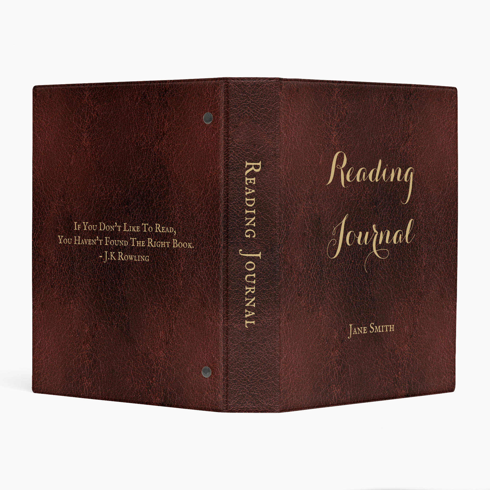 Personalized Reading Journal. PRINTED on MINI BINDER made of SMOOTH ...