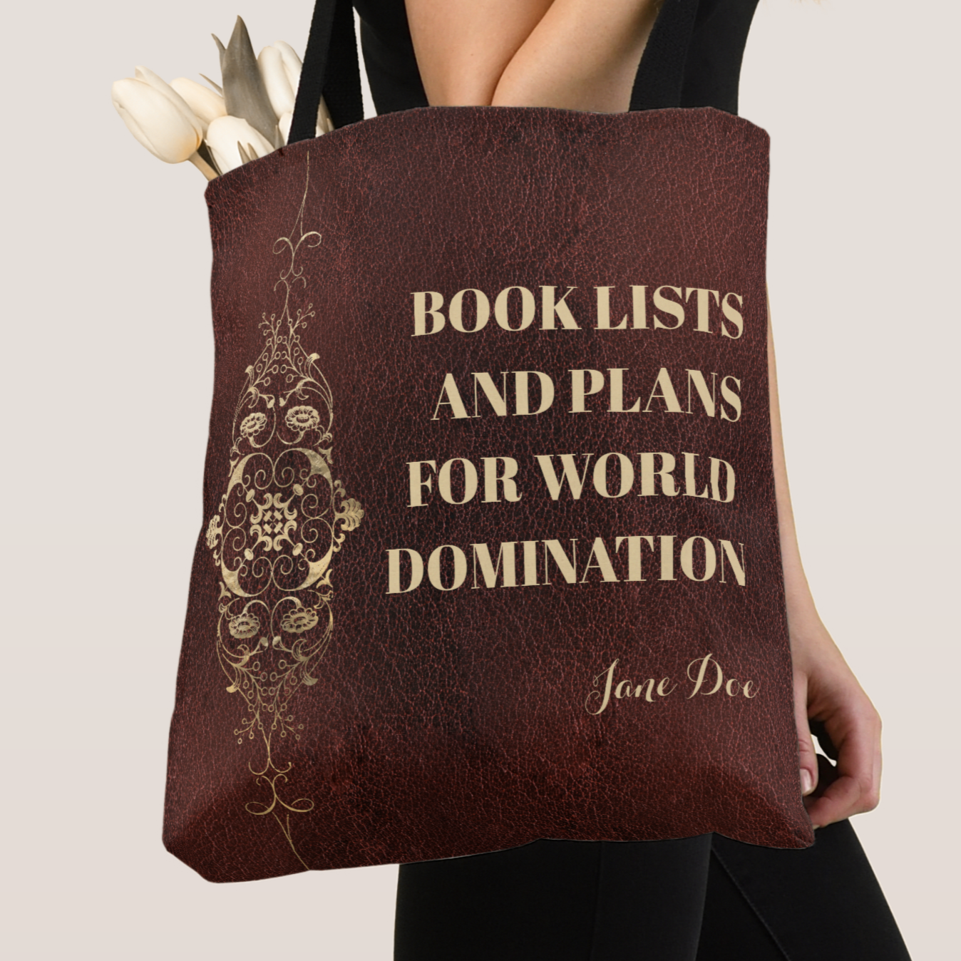 Personalized Funny Bookish Ornamental Tote - Bookish Troves